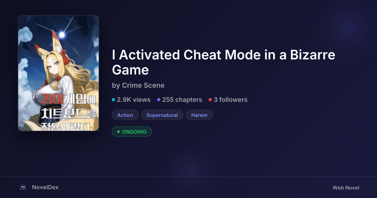 I Activated Cheat Mode in a Bizarre Game by Crime Scene | NovelDex