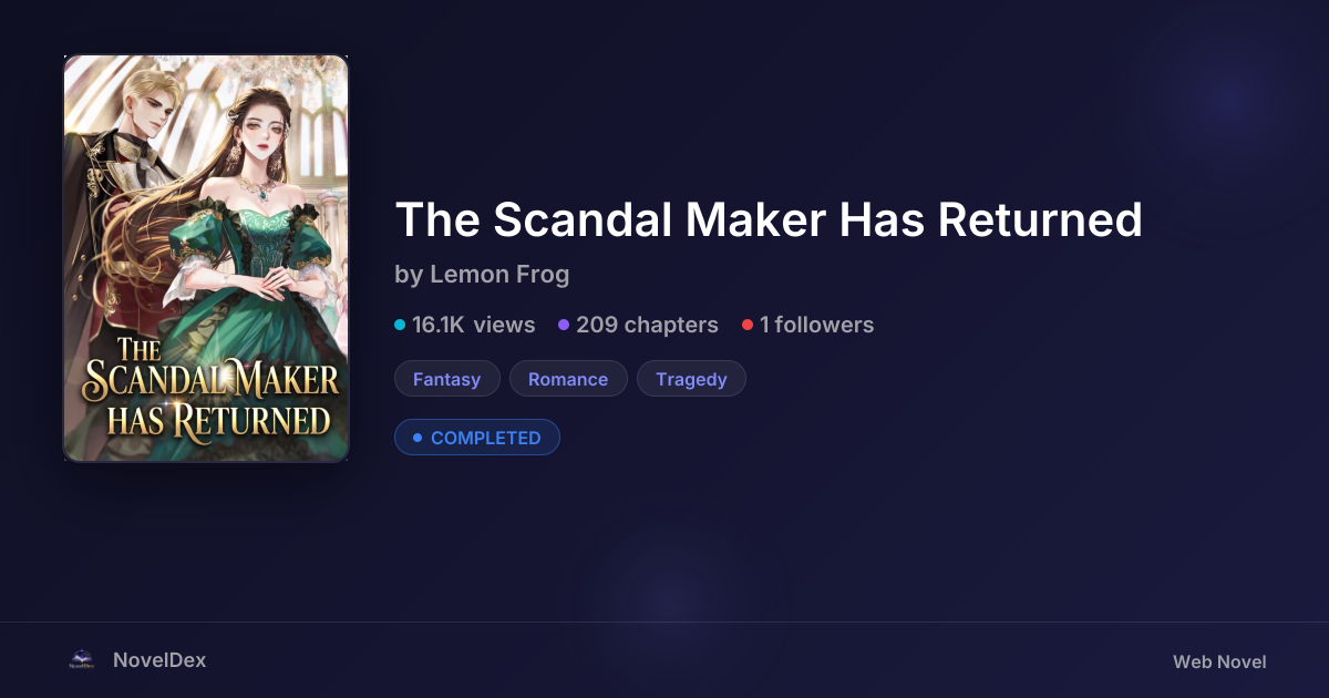 The Scandal Maker Has Returned by Lemon Frog | NovelDex